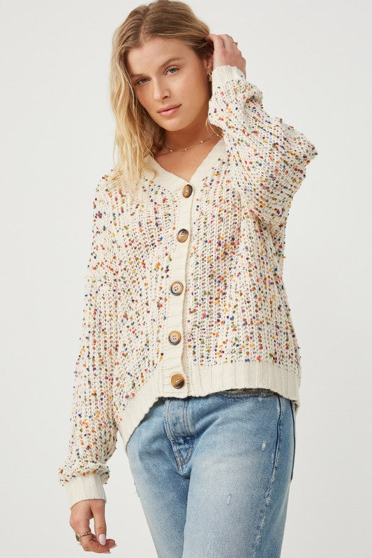 Pop Of Confetti Cardigan – She's Smitten