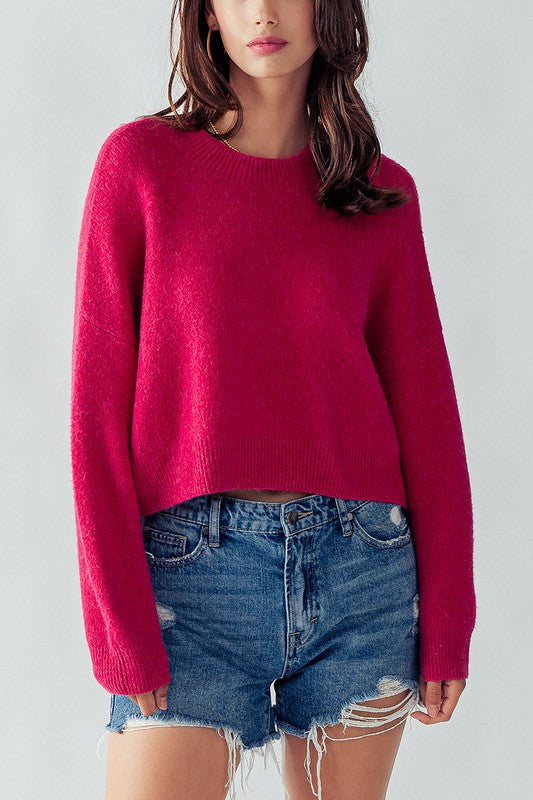 Bella Cropped Sweater – She's Smitten