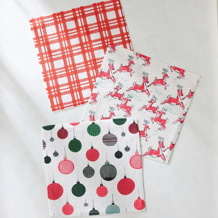 Geometry Dishcloth Set - Christmas Day Set – She's Smitten
