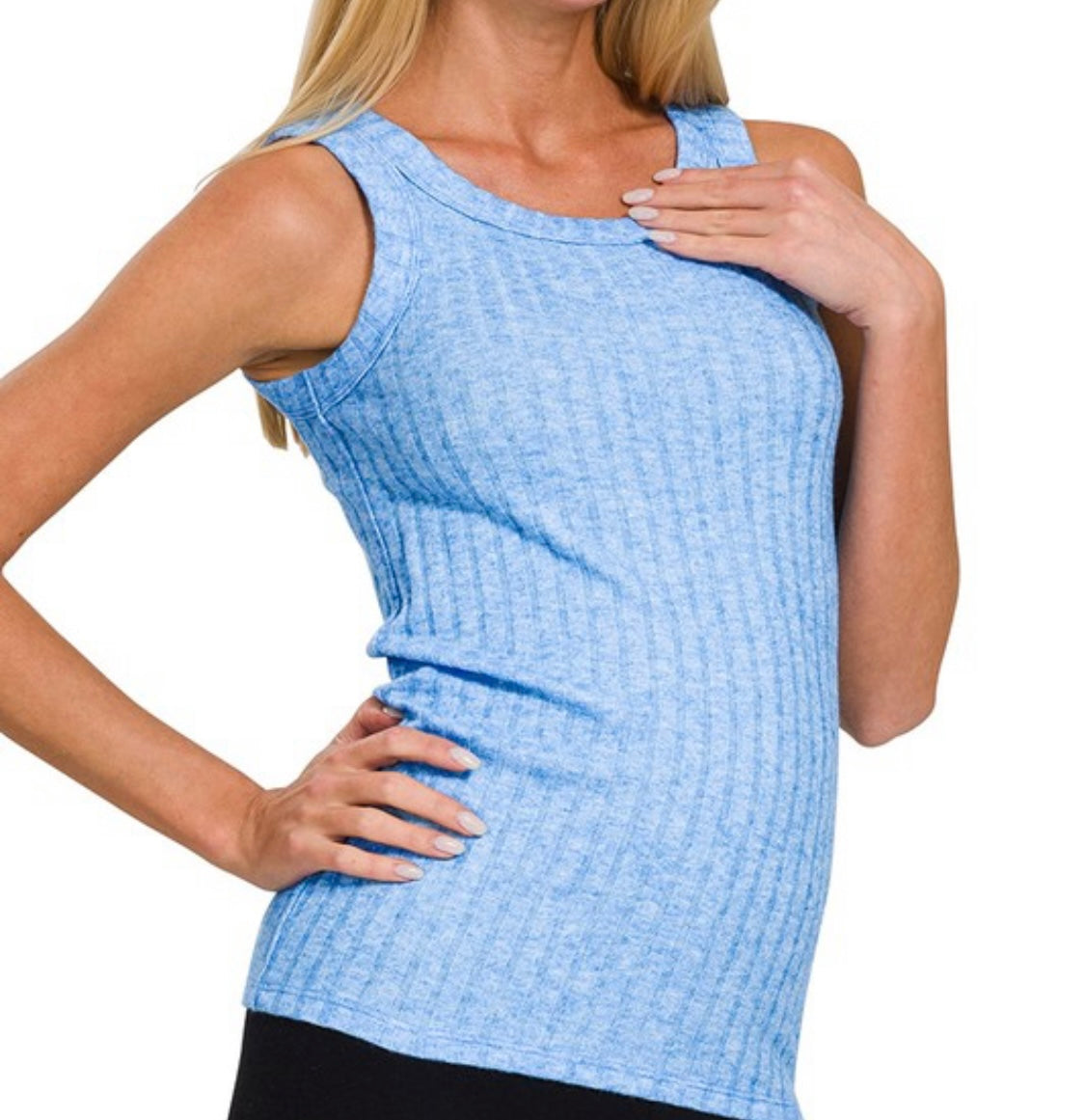 Sunny Days Ribbed Tank Top – She's Smitten