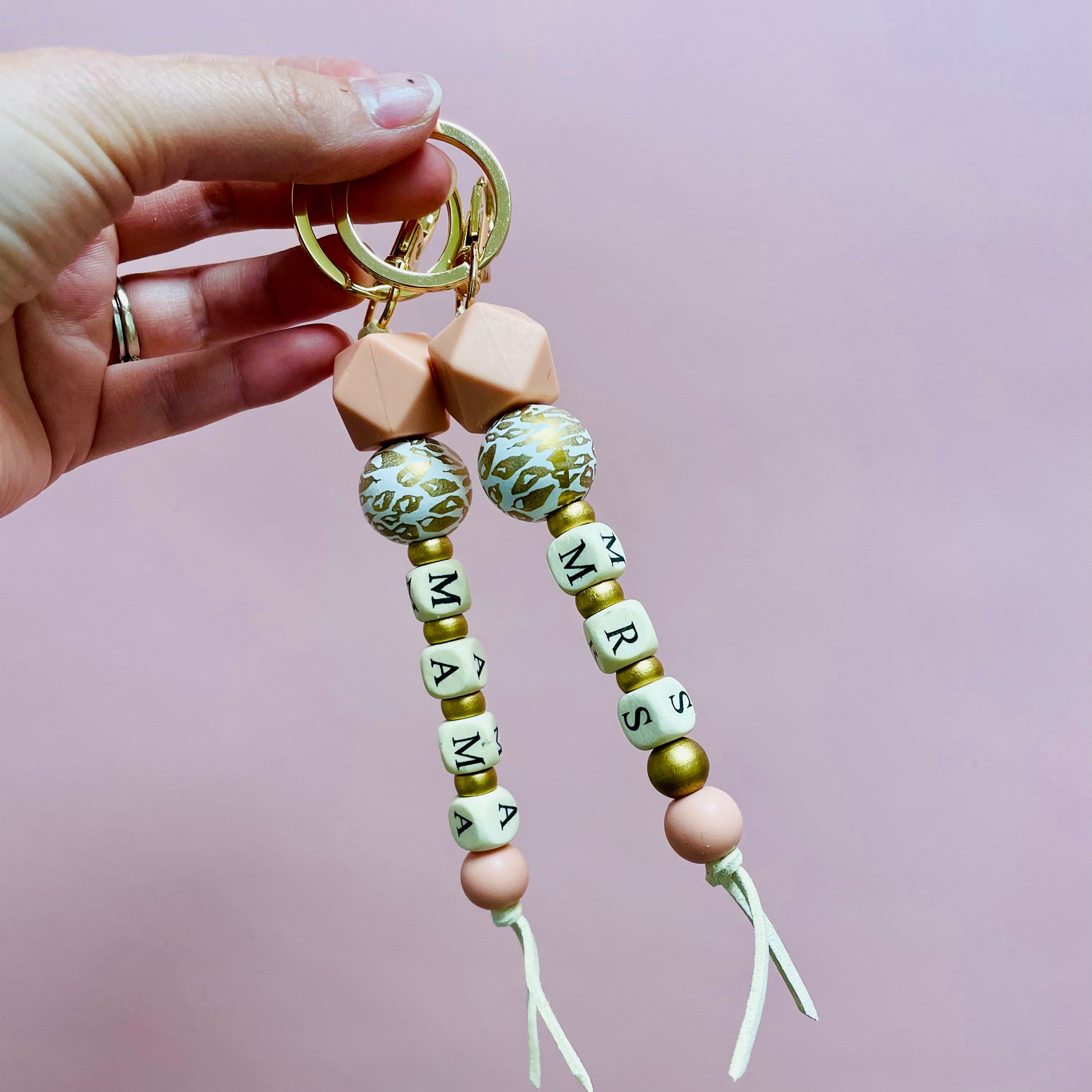 Pink Leopard Keychains – She's Smitten