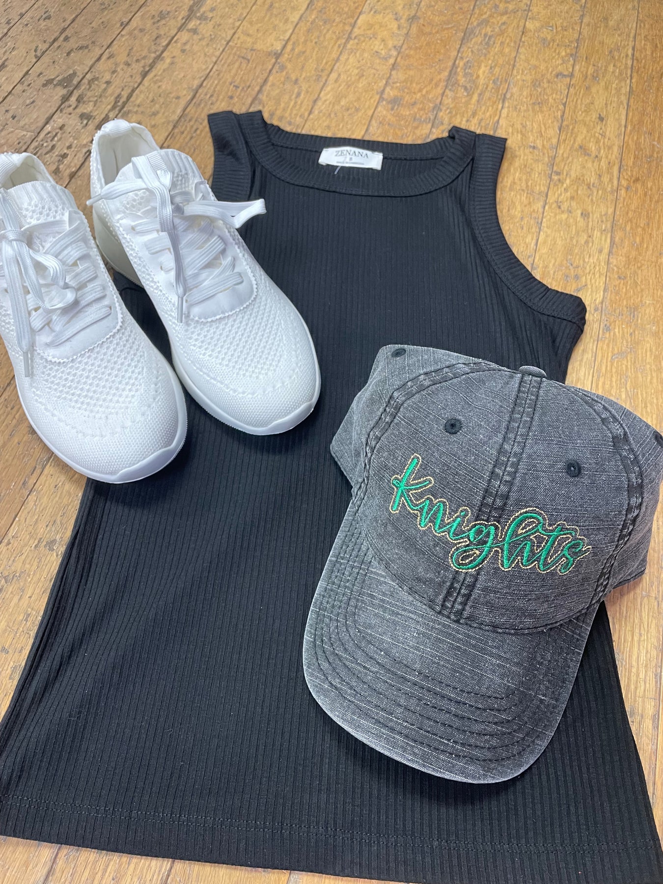 Bergan Knights Cursive Outline Mascot Hat – She's Smitten