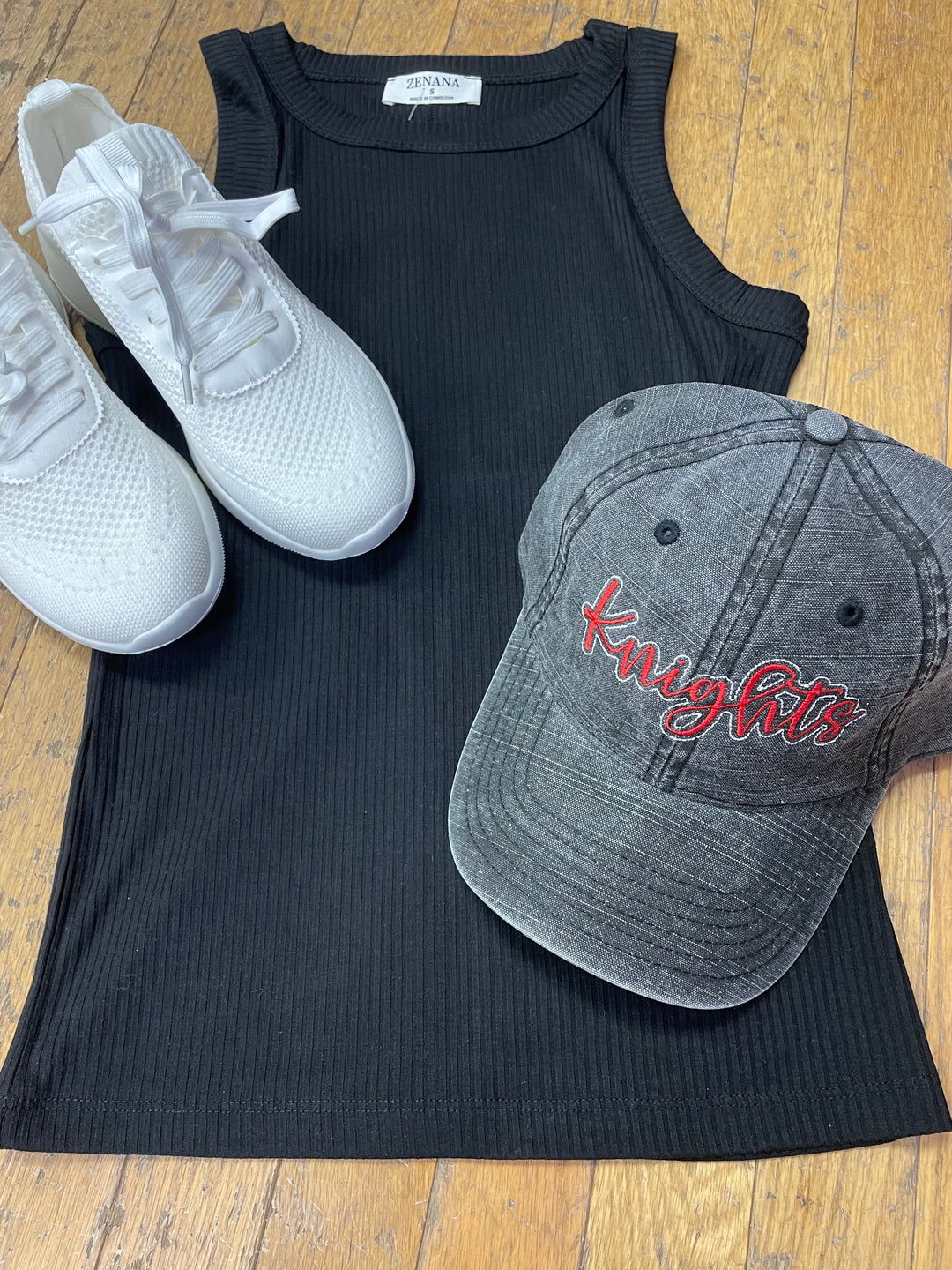 Knights Cursive Outline Mascot Hat – She's Smitten