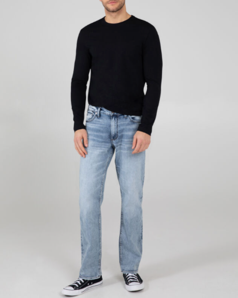 Silver Grayson Straight Leg Jeans – She's Smitten