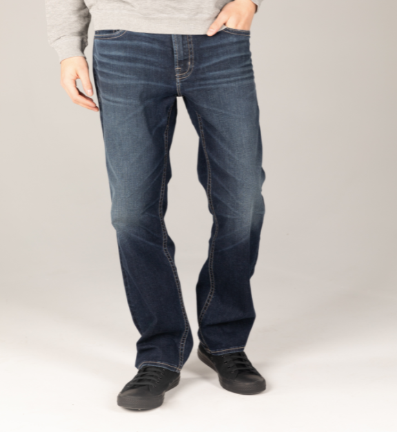 Men's Silver Grayson Easy Fit Straight Leg Jeans – She's Smitten